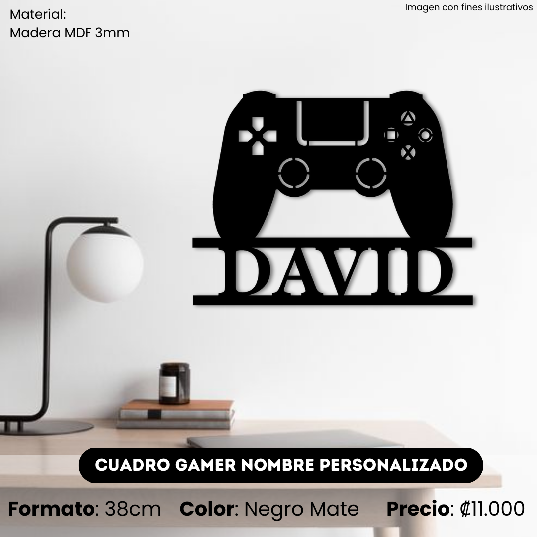 Cuadro Gamer con nombre personalizado – ARCORA
